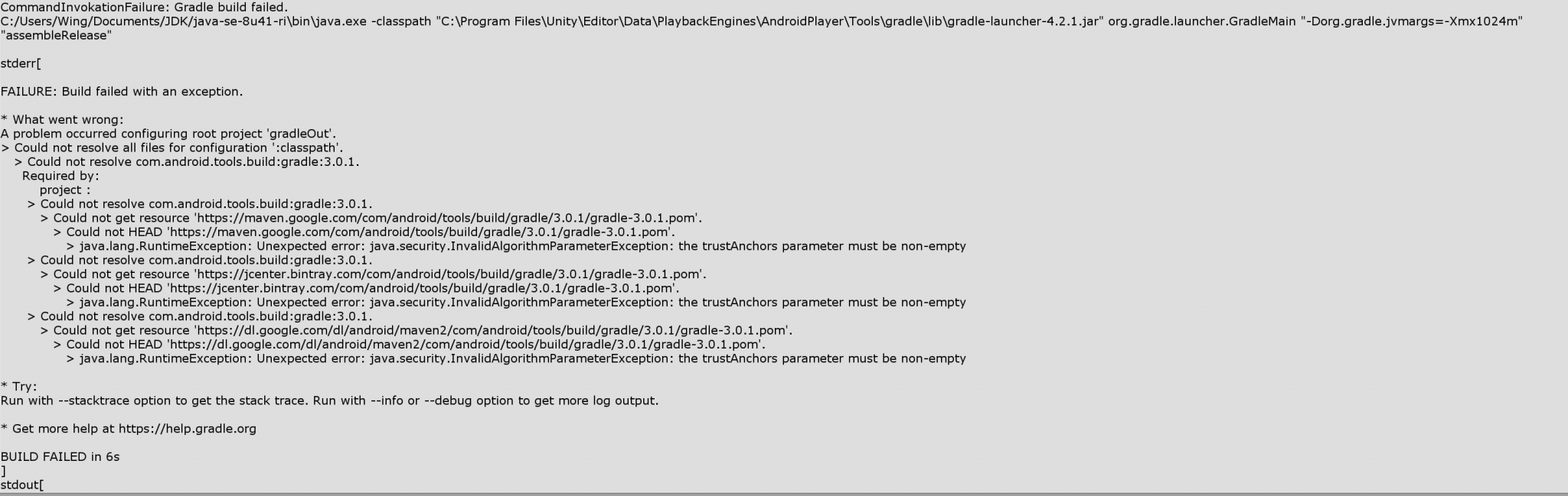 Unity3D build android apk的多个错误 - Wing的小站